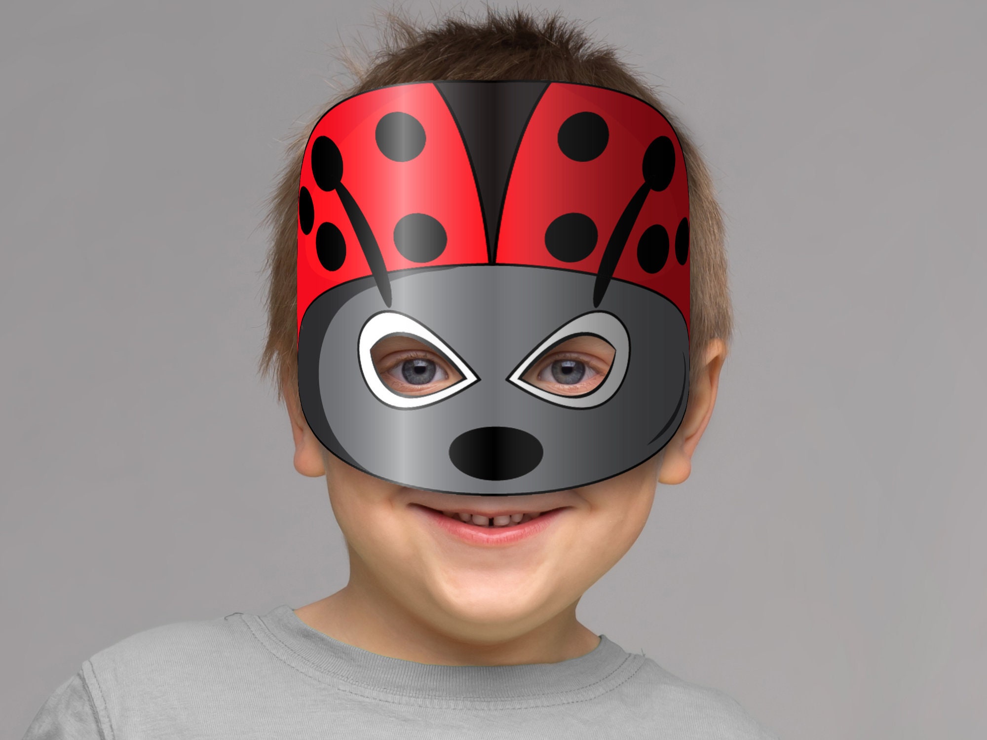Ladybird Mask Printable, Paper DIY for Kids and Adults. PDF Template ...