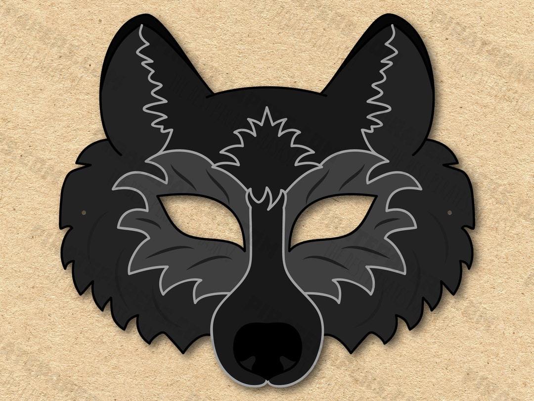Wolf Mask Template For Kids