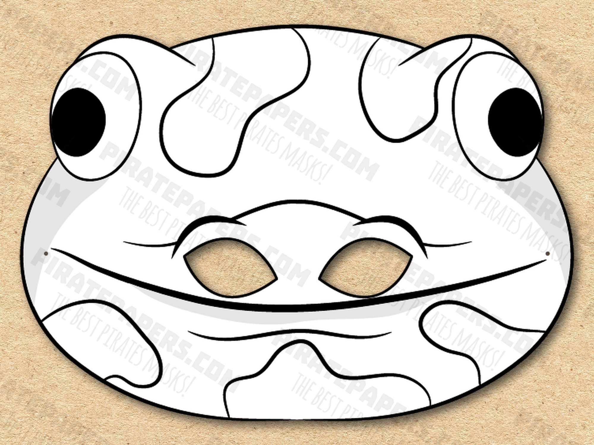 Salamander Mask Printable Coloring, Paper DIY for Kids and Adults. PDF ...