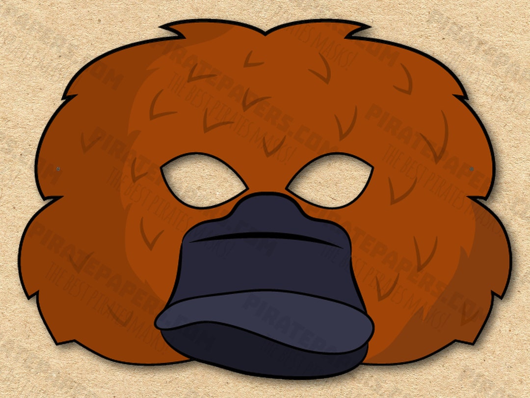 Platypus Mask Printable, Paper DIY for Kids and Adults. PDF Template ...