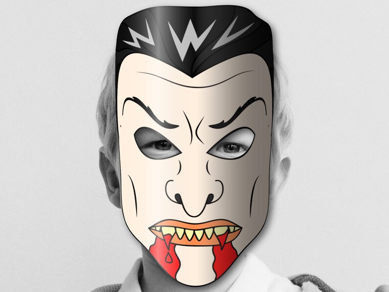 Dracula Mask Printable Paper DIY for Kids and Adults. PDF - Etsy