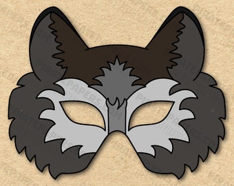 Stylized Wolf Mask for Halloween, Burning Man, Masquerade, Therians - Etsy