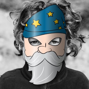 Wizard Mask Printable Paper DIY for Kids and Adults. PDF - Etsy