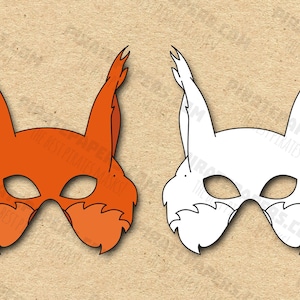 Squirrel Masks Printable Color + Coloring, Paper DIY for Kids and ...