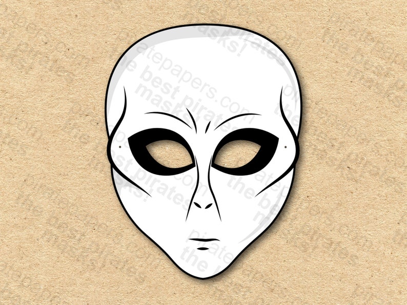 Alien Mask Printable Coloring Paper DIY for Kids and Adults. - Etsy
