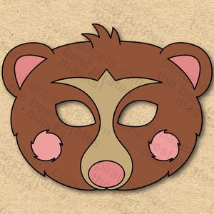 Bear-baby Mask Printable goldilocks and the Three Bears - Etsy