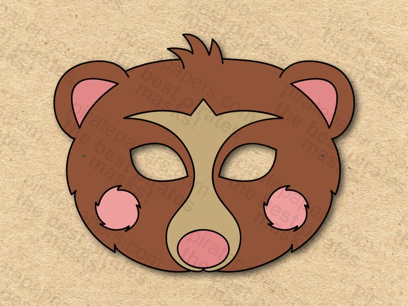 Bear-baby Mask Printable goldilocks and the Three Bears - Etsy