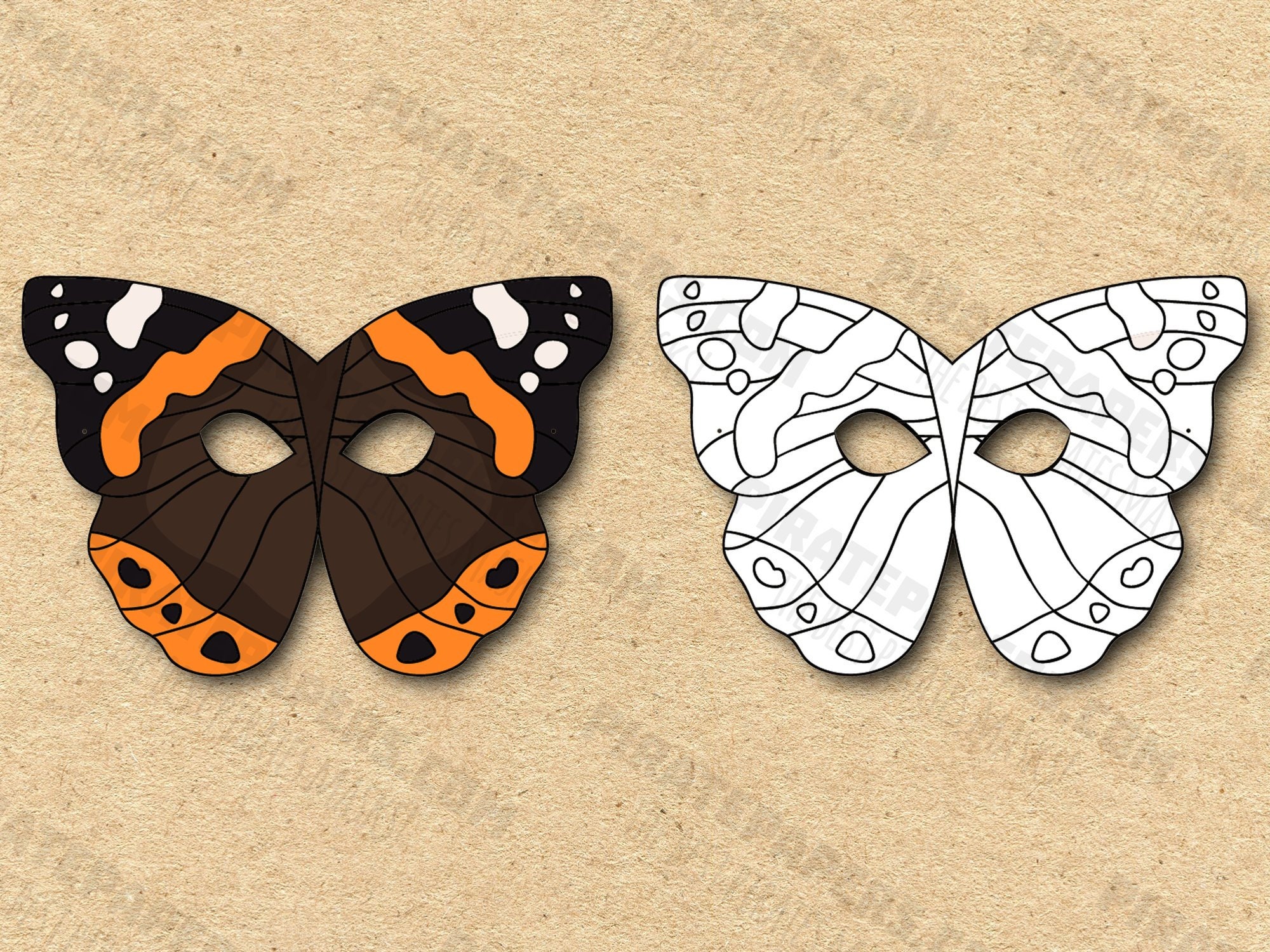 Monarch Butterfly Mask Template