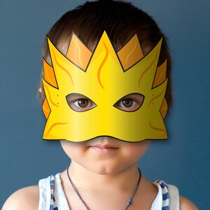 Sun Mask Printable, Paper DIY for Kids and Adults. PDF Template ...