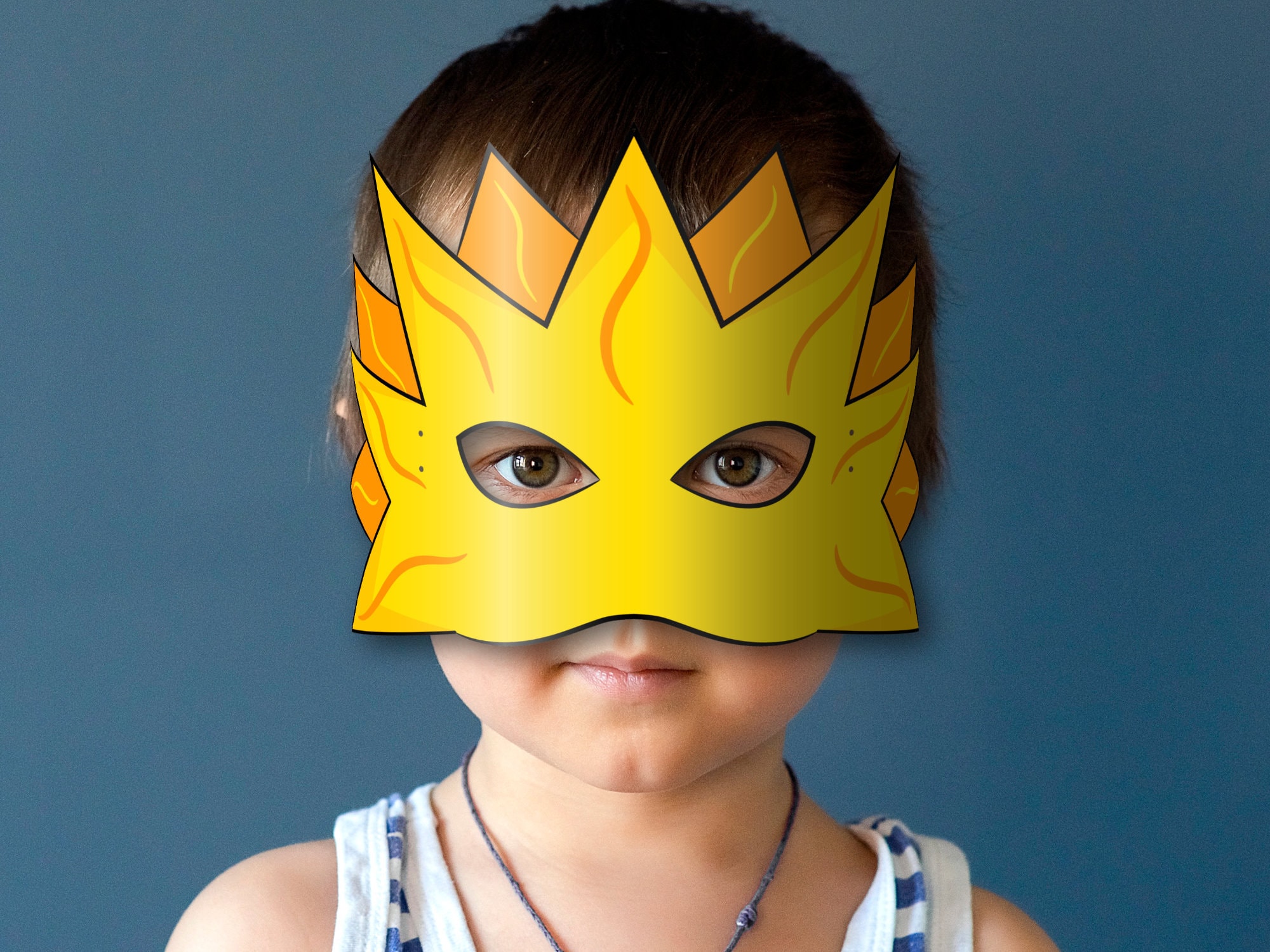 Sun Mask Printable, Paper DIY for Kids and Adults. PDF Template ...