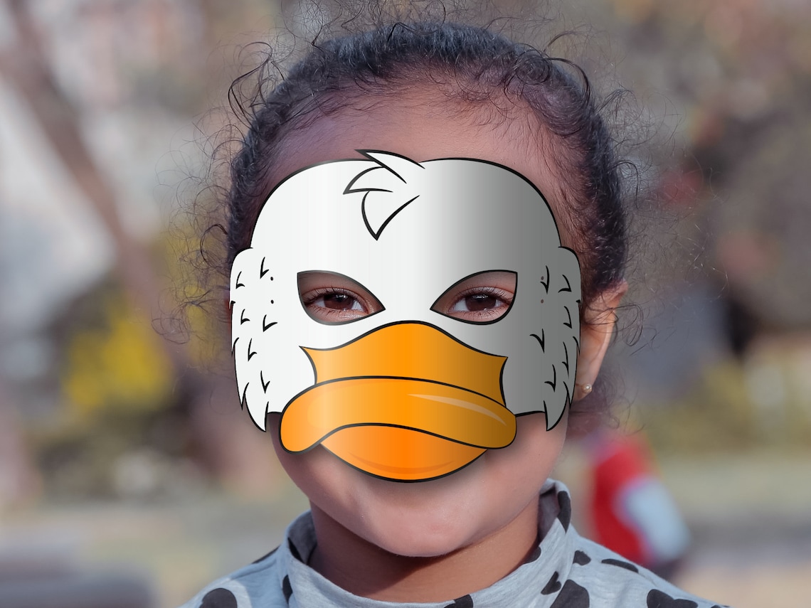 Goose Mask Printable, Paper DIY for Kids and Adults. PDF Template ...