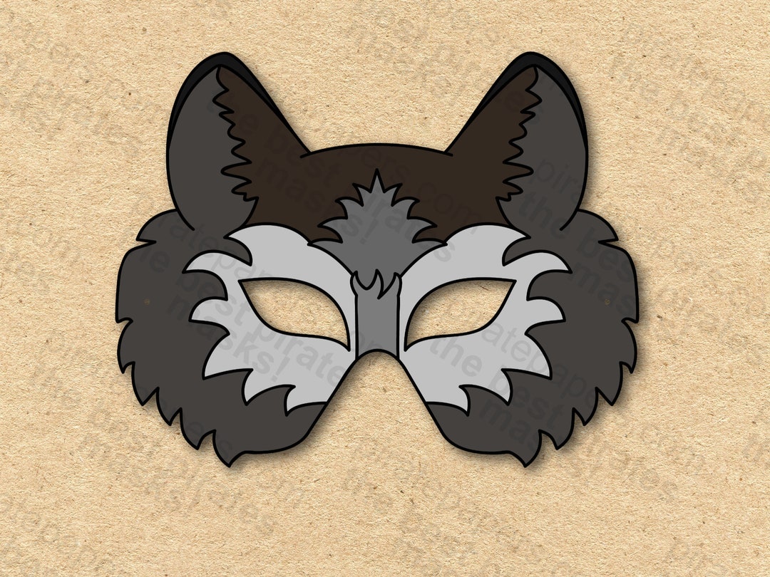 Wolf Mask Printable Paper DIY for Kids and Adults. PDF - Etsy