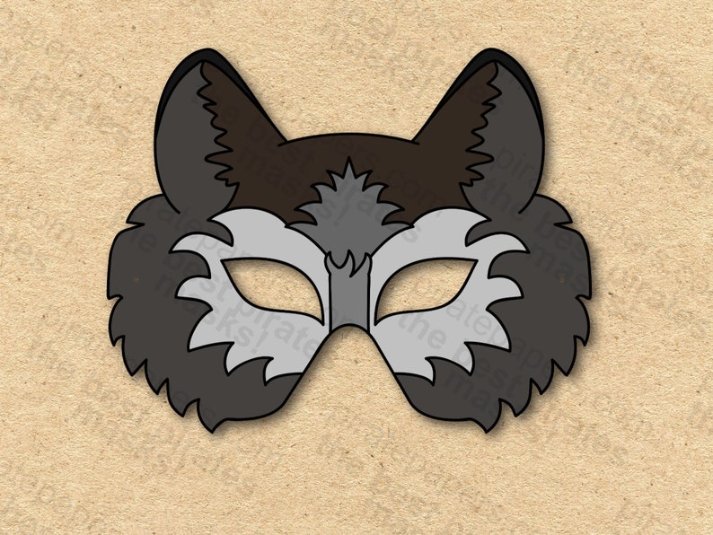 Wolf Mask Printable Paper DIY for Kids and Adults. PDF - Etsy