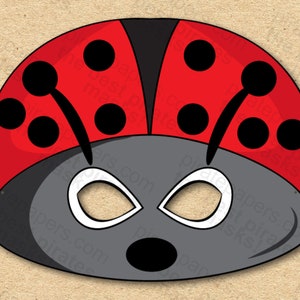Ladybird Mask Printable Paper DIY for Kids and Adults. PDF - Etsy