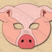 Pig Mask Printable, Paper DIY for Kids and Adults. PDF Template ...