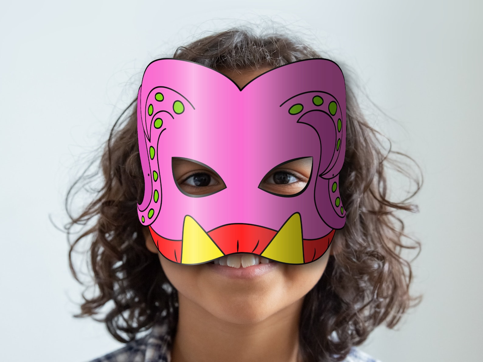 Monster 1 Mask Printable, Paper DIY for Kids and Adults. PDF Template ...