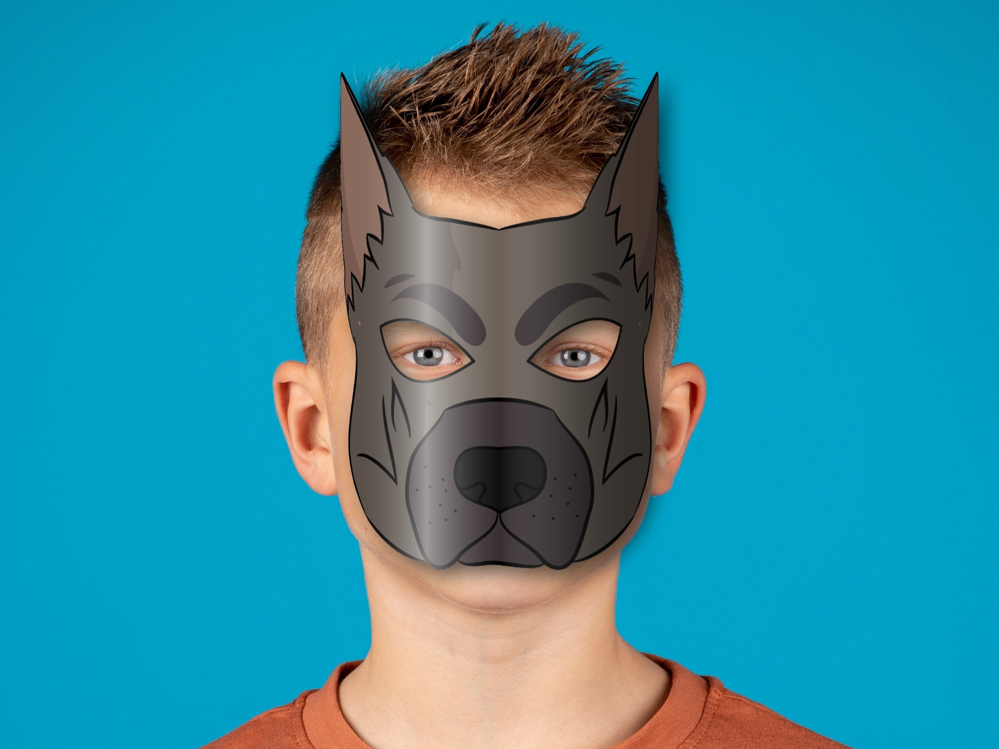 Dog German Shepherd Mask Printable Breed, Paper DIY for Kids and Adults ...