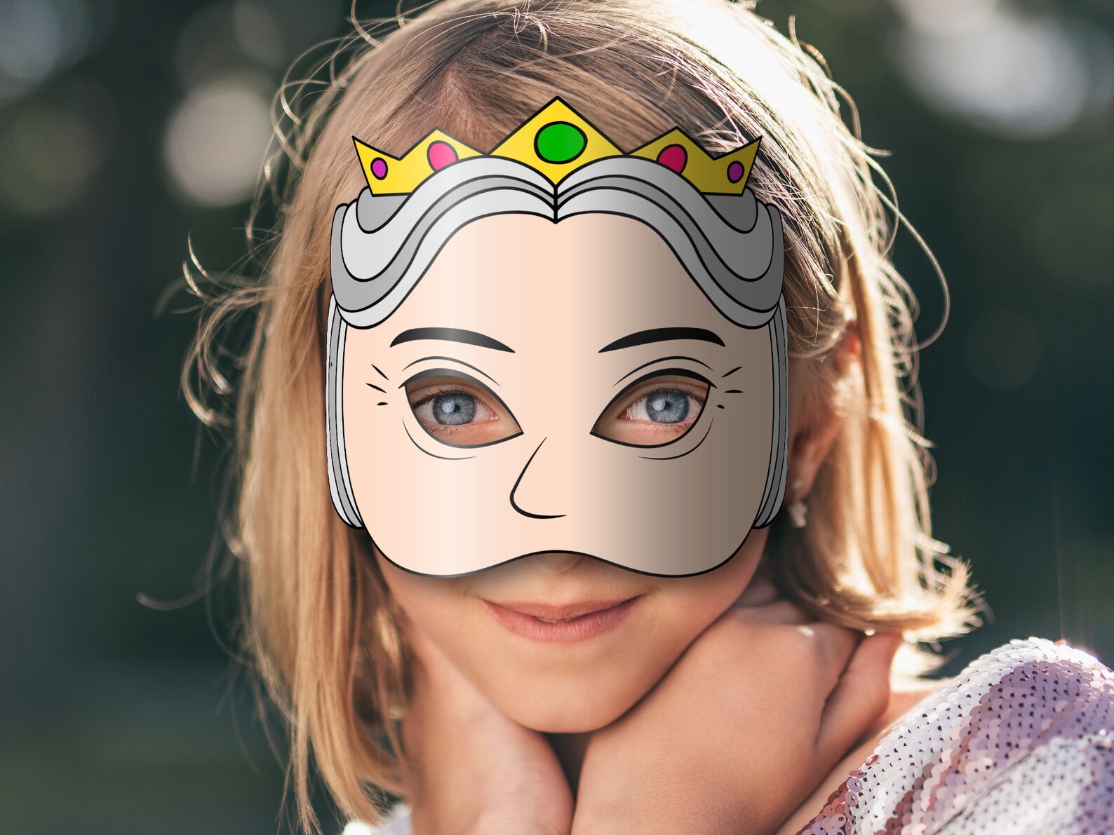 Queen Mother Mask Printable, Paper DIY for Kids and Adults. PDF ...