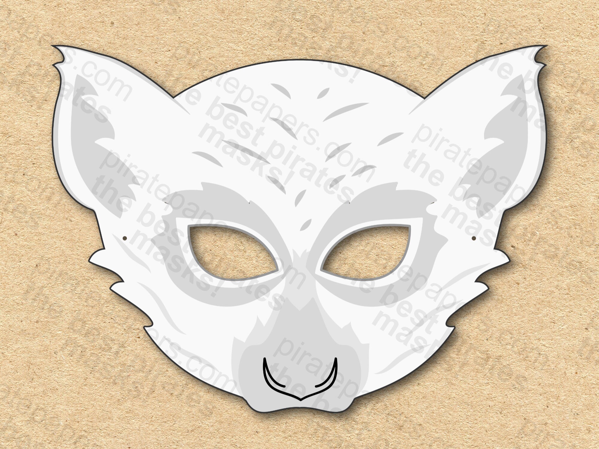 Lemur Mask Printable Coloring Paper DIY for Kids and Adults. - Etsy