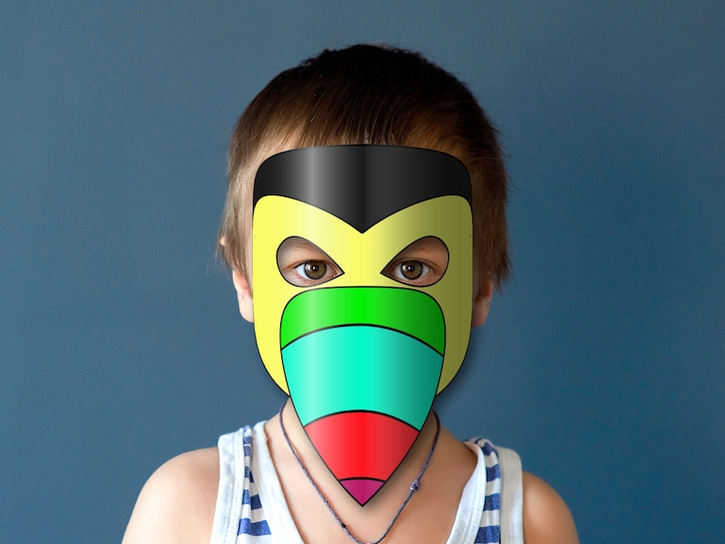 Toucan Mask Printable, Paper DIY for Kids and Adults. PDF Template ...