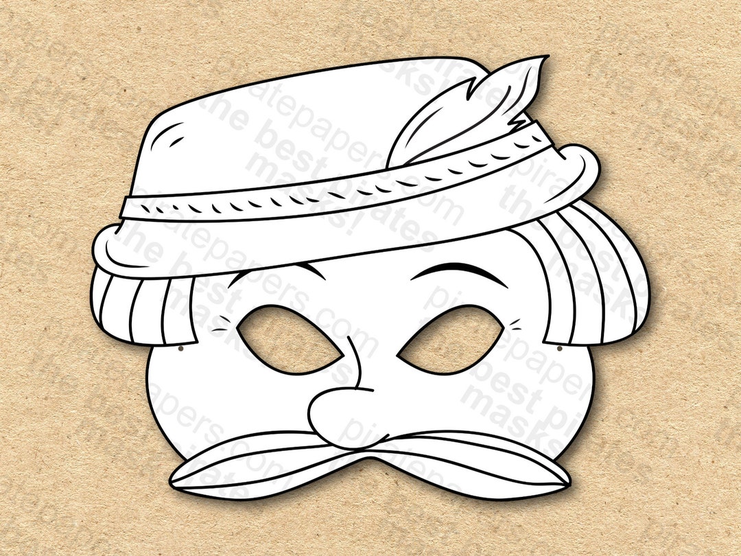 Woodcutter Mask Printable Coloring little Red Riding Hood - Etsy