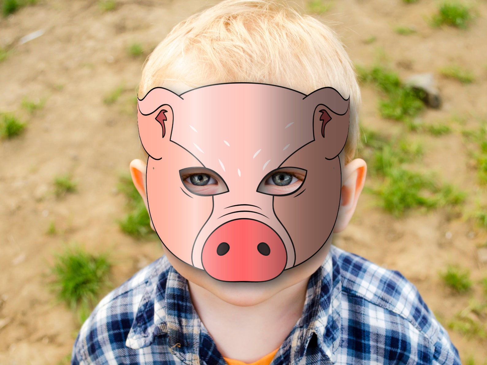 Pig Mask Printable, Paper DIY for Kids and Adults. PDF Template ...