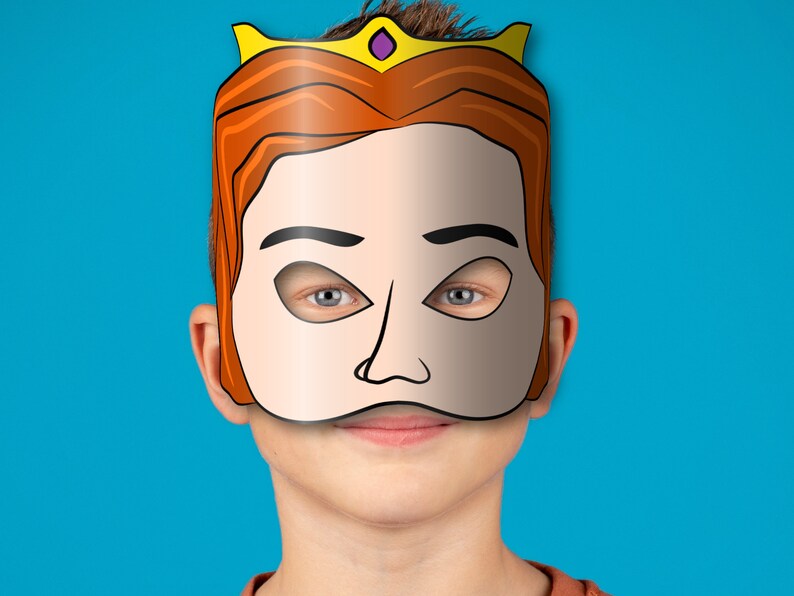 Prince Mask Printable, Paper DIY for Kids and Adults. PDF Template ...