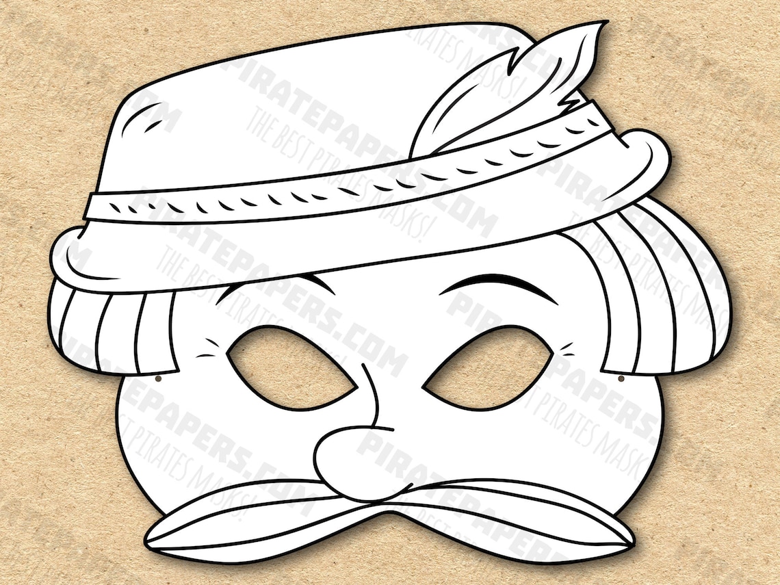 Little Red Riding Hood Masks Printable Coloring, Mother, Grandma, Big ...