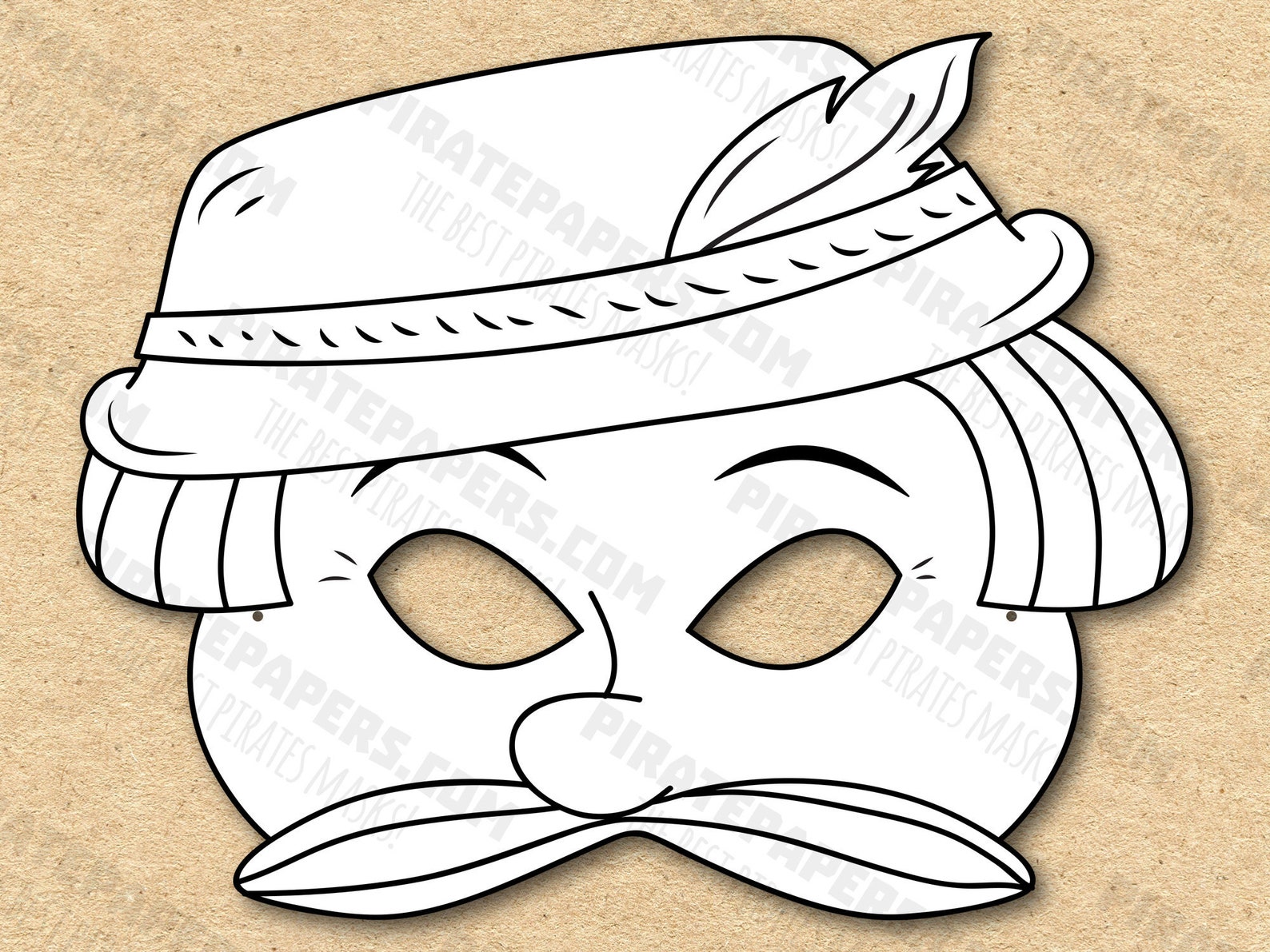 Little Red Riding Hood Masks Printable Coloring, Mother, Grandma, Big ...