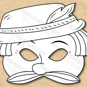 Little Red Riding Hood Masks Printable Coloring, Mother, Grandma, Big ...