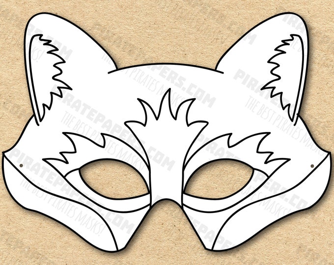 Plantilla de máscara de zorro DIY sin patrón de máscara de costura ...