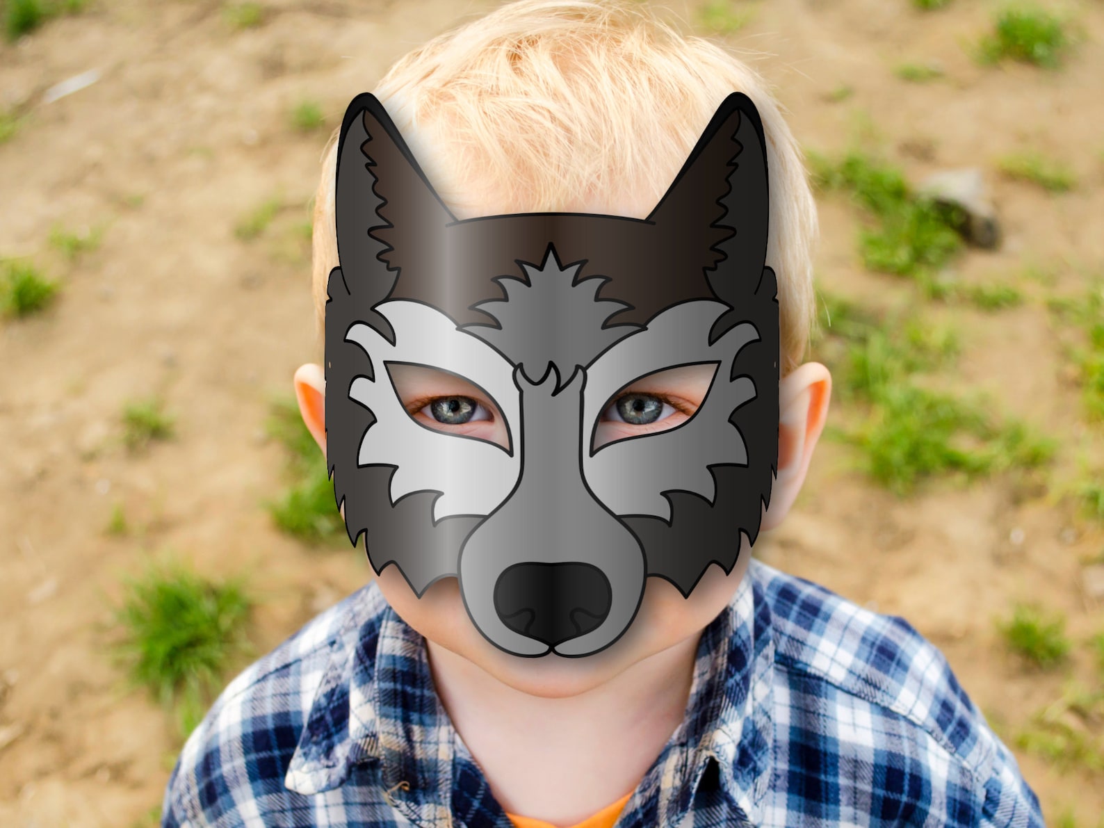 Zoo Animals Masks Printable, Elephant, Wolf, Fox, Lion. Paper DIY Kids ...