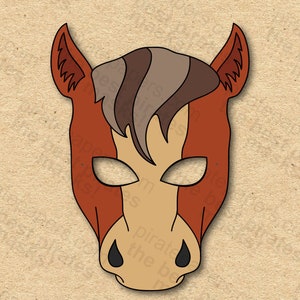 Horse Mask Printable Paper DIY for Kids and Adults. PDF - Etsy