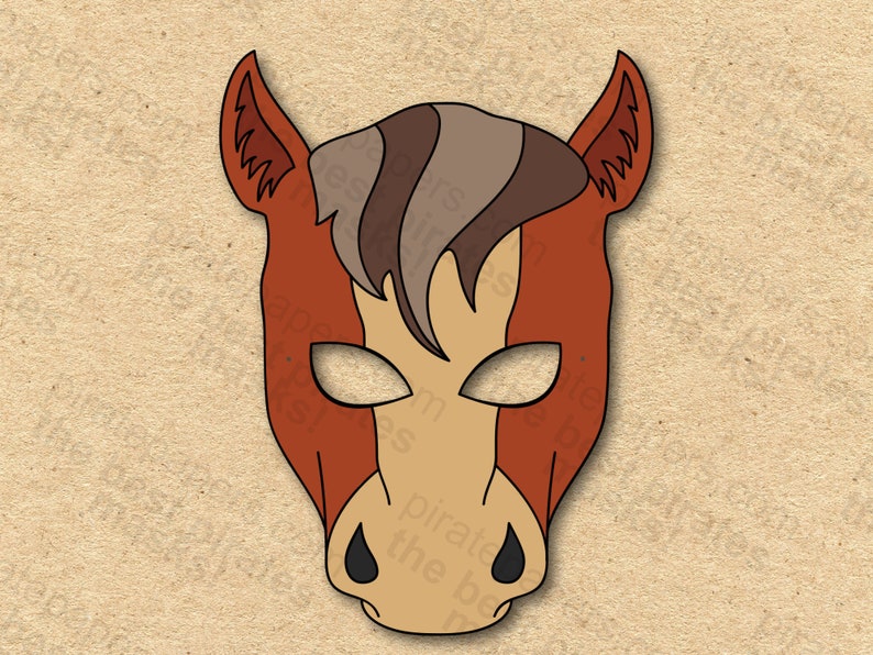 Horse Mask Printable Paper DIY for Kids and Adults. PDF - Etsy