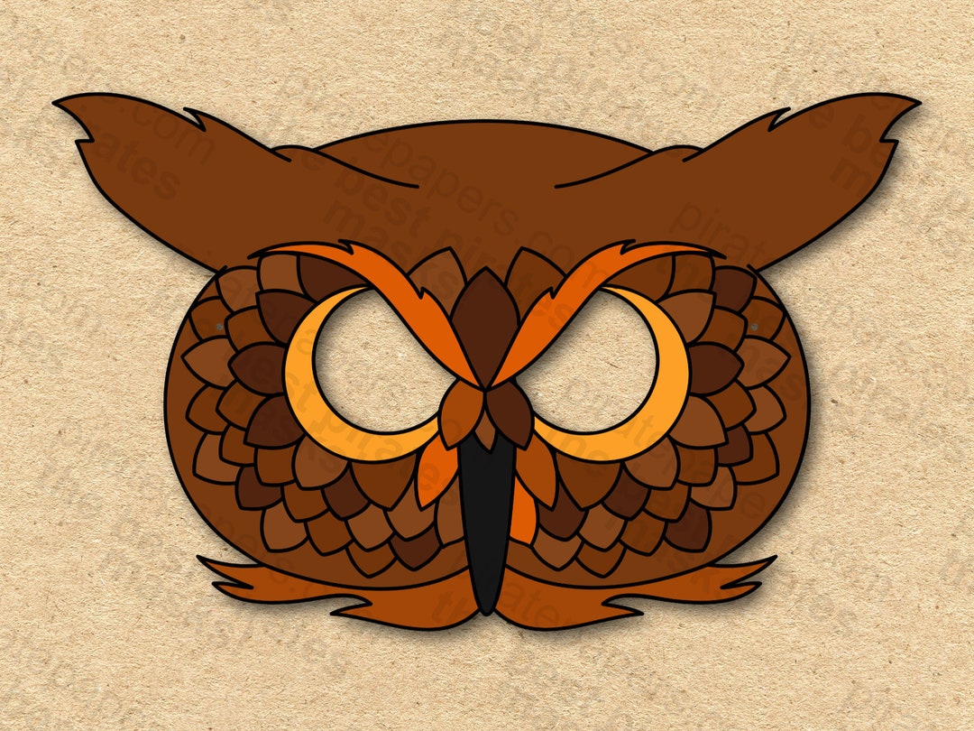 Owl Mask Printable Paper DIY for Kids and Adults. PDF - Etsy