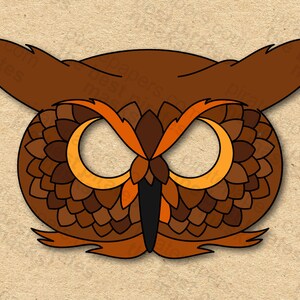 Owl Mask Printable Paper DIY for Kids and Adults. PDF - Etsy