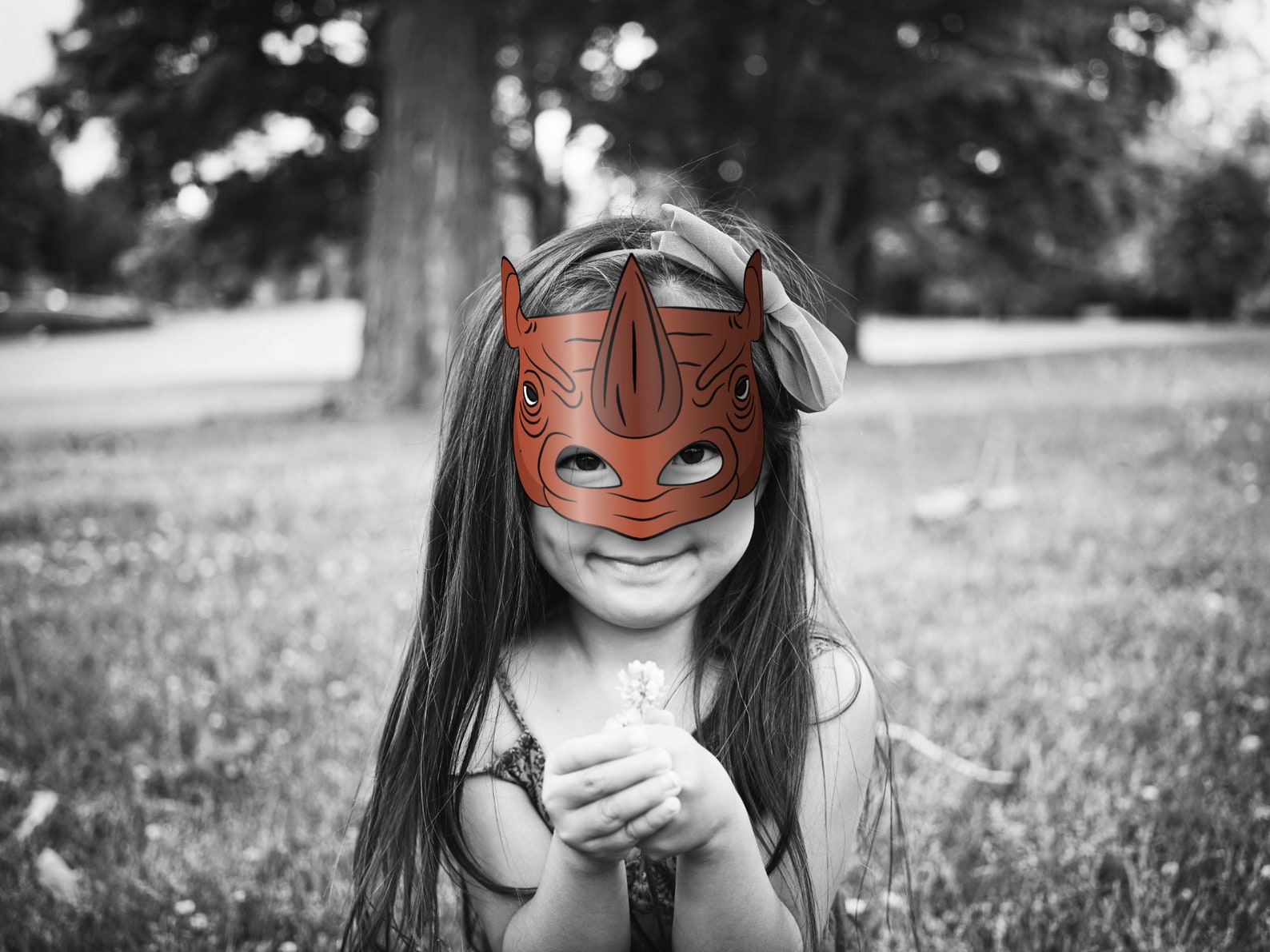 Rhino Mask Printable Paper DIY for Kids and Adults. PDF - Etsy