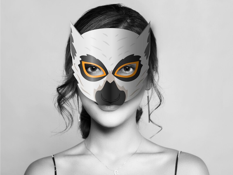 Lemur Mask Printable Paper DIY for Kids and Adults. PDF - Etsy