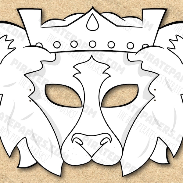 Lion King Mask Template - Etsy Canada