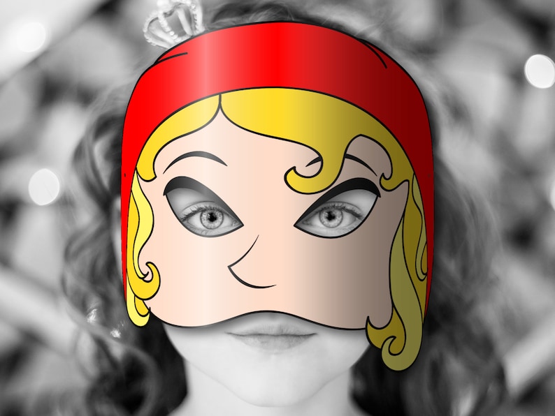 Little Red Riding Hood Masks Printable Color Coloring Paper - Etsy