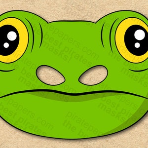 Frog Mask Printable Paper DIY for Kids and Adults. PDF - Etsy
