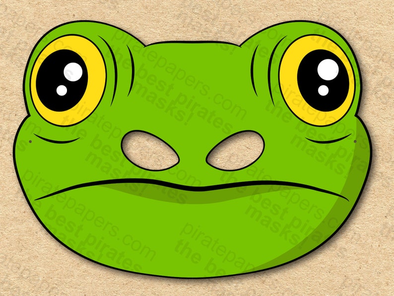 Frog Mask Printable Paper DIY for Kids and Adults. PDF - Etsy
