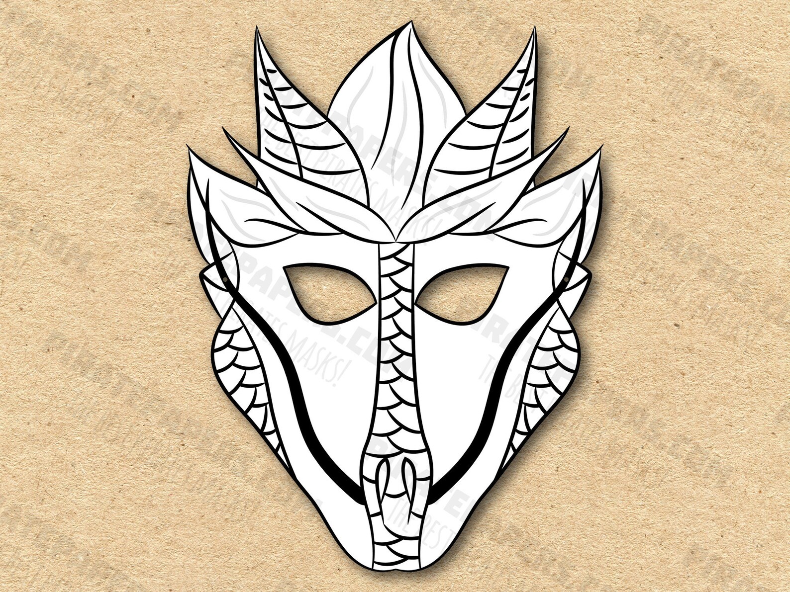 Dragons Masks Printable Coloring, Evil Dragon, Chinese Dragon, Kind ...