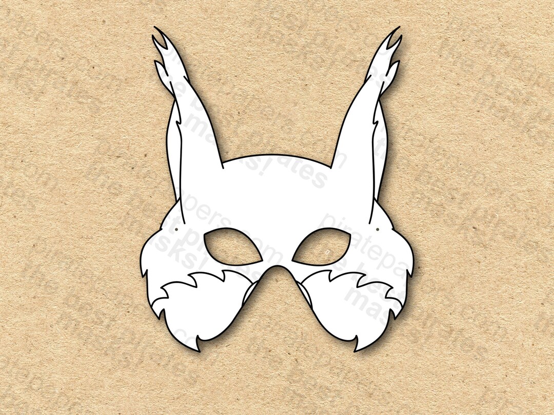 Squirrel Mask Printable Coloring Paper DIY for Kids and - Etsy