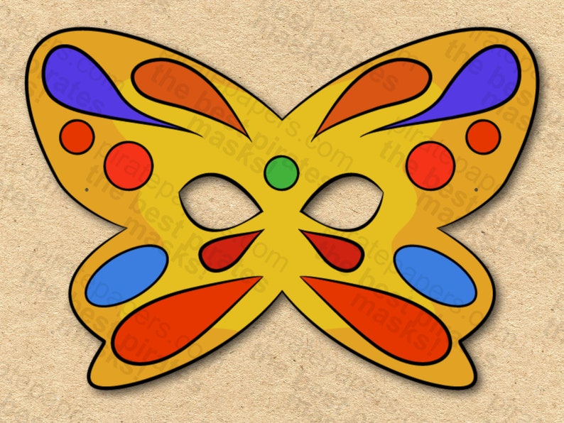 Butterfly Mask Printable Paper DIY for Kids and Adults. PDF - Etsy