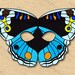 Butterfly Mask Printable Blue Pansy, Paper DIY for Kids and Adults. PDF ...
