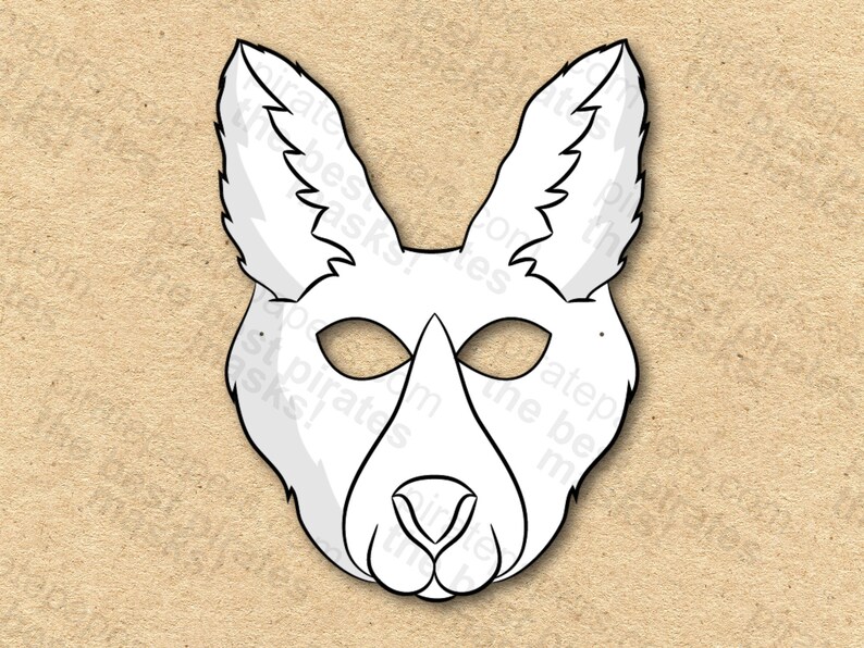 Kangaroo Masks Printable Color Coloring Paper DIY for Kids - Etsy