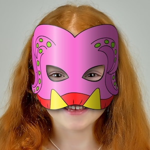 Monster #1 Mask Printable, Paper DIY for Kids and Adults. PDF Template ...