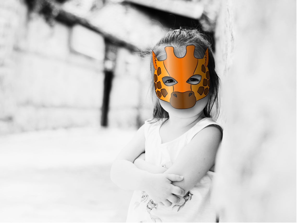 Giraffe Mask Printable Paper DIY for Kids and Adults. PDF - Etsy