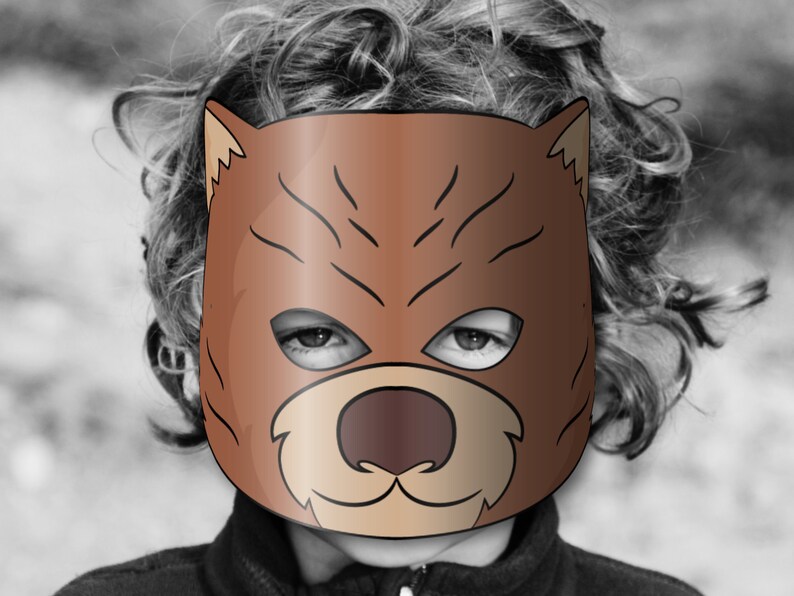 Wombat Masks Printable Color Coloring Paper DIY for Kids - Etsy